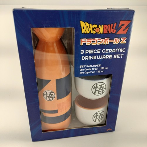 RARE Dragon Ball Z 3 Piece Ceramic Sake Drinkware Set Funimation - NEW ...