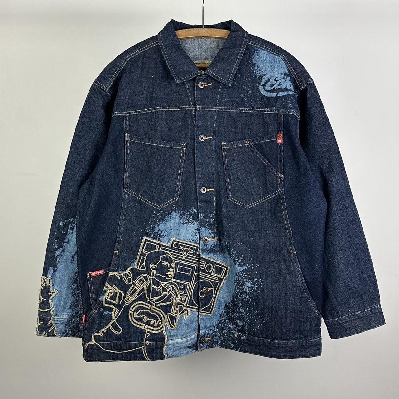 Vintage 90s Ecko Echo Unltd Hip Hop Denim Deadstock Rare Jacket Blue ...