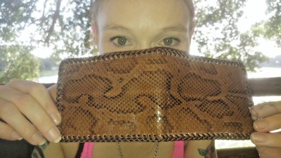 NEW Authentic PYTHON SKIN Wallet bi-Fold Men Billfold Original Slim ...