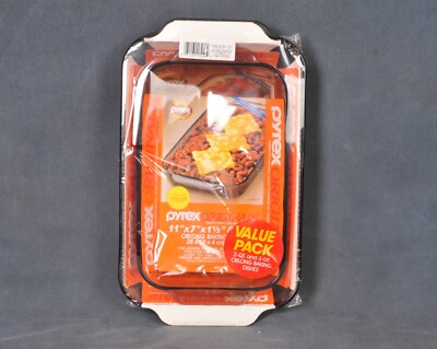 Corning PYREX Originals Oblong Baking Pan Set 2 Qt & 3 Qt Fireside | eBay