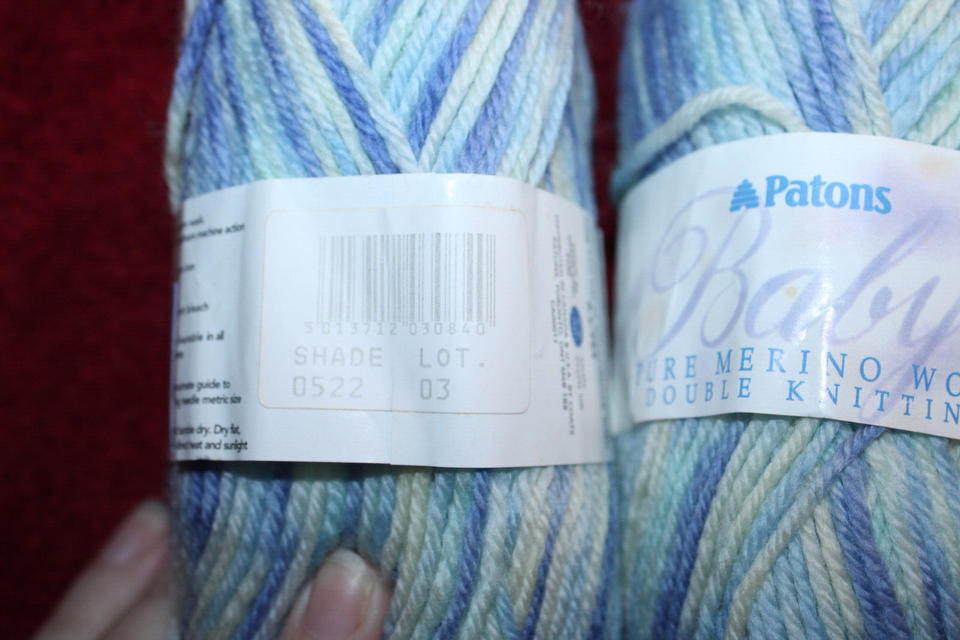 Patons Baby Pure Merino Wool Double Knitting Blue Yarn Lot of 13 Skeins ...
