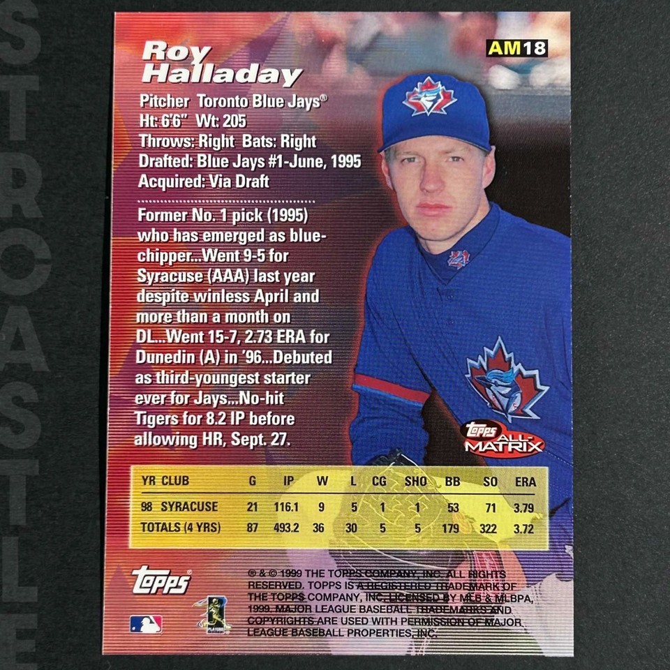 Roy Halladay 1999 Topps All-Matrix #AM18 Toronto Blue Jays ⚾ Baseball ...