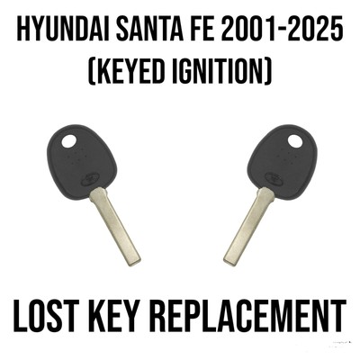 Hyundai Santa Fe 2001-2025 Lost Key Replacement - All Keys Lost 2 Cut ...