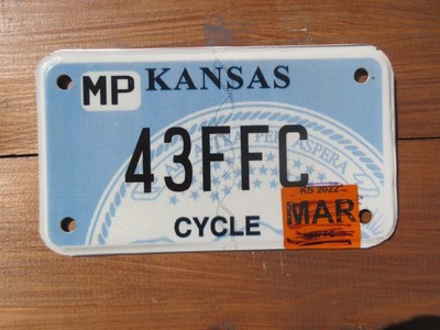 2022 Kansas Motorcycle License Plate 43FFC | eBay