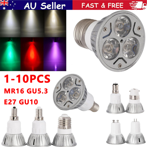 Dimmable 3W LED Spot Lights Energy Saving ES E27 SES E14 GU10 BC B22 ...