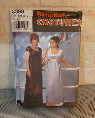 Simplicity 8399 Titanic Rose's Dress Costume Pattern Sz N 10, 12, 14 ...