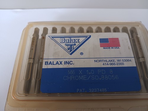 Balax Inc. M6x1.0 PD8 Tap Chrome SO. 88056 12 per pkg. 11 pkg Available ...