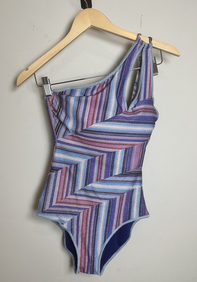 Becca Rebecca Virtue South Coast Arabella Asymmetrical One-Piece Size ...