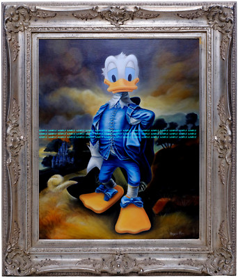 Disney Blue Donald Duck 11" x 13" Painting Collector's Poster | eBay