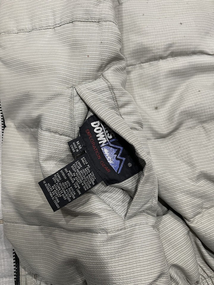 Vintage FIRST DOWN Puffer Jacket Black Reversible Heavy Men’s Size M | eBay