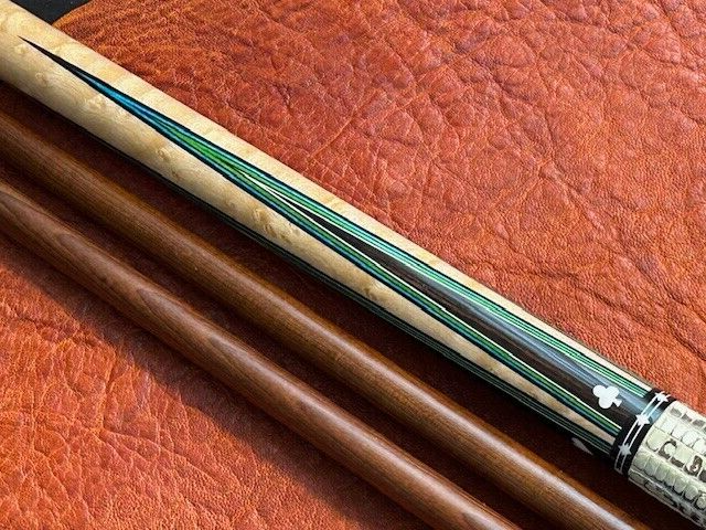 Jim Vest Custom Gambler Pool Cue With 2 Kielwood Shafts. Lizard Wrapped ...