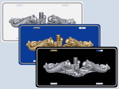 Submarine Dolphin Insignia License Plate SSN SS SSBN USN Your Choice | eBay