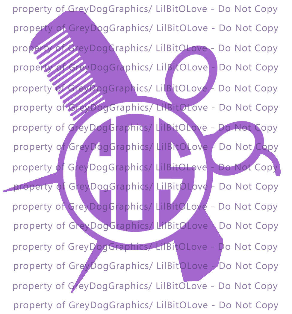 Custom Beauty Salon Cosmetology Monogram Decal Your Initials 3 Letters ...