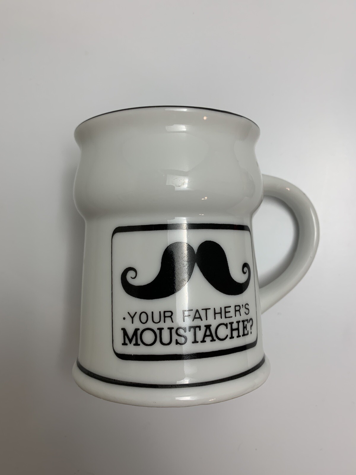 Vintage YOUR FATHER'S MOUSTACHE SHAVING MUG Mustache Cup Japan White 4 ...