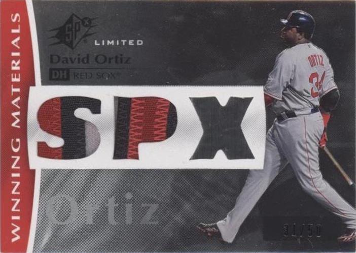 2008 SPx - Winning Materials David Ortiz #WM-DO Spx Dual Patch /50 (MEM ...