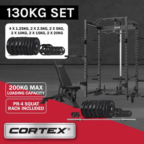 NEW CORTEX PR-4 Foldable Squat & Power Rack + BN-9 Bench + 130kg ...