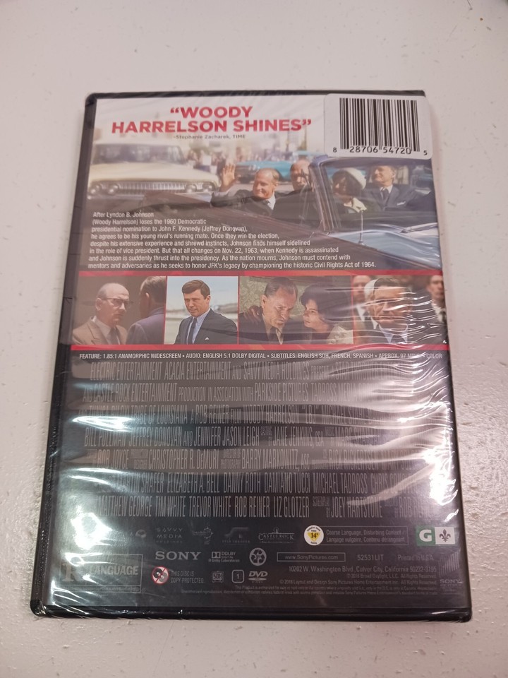 LBJ DVD Brand New Factory Sealed Woody Harrelson | eBay