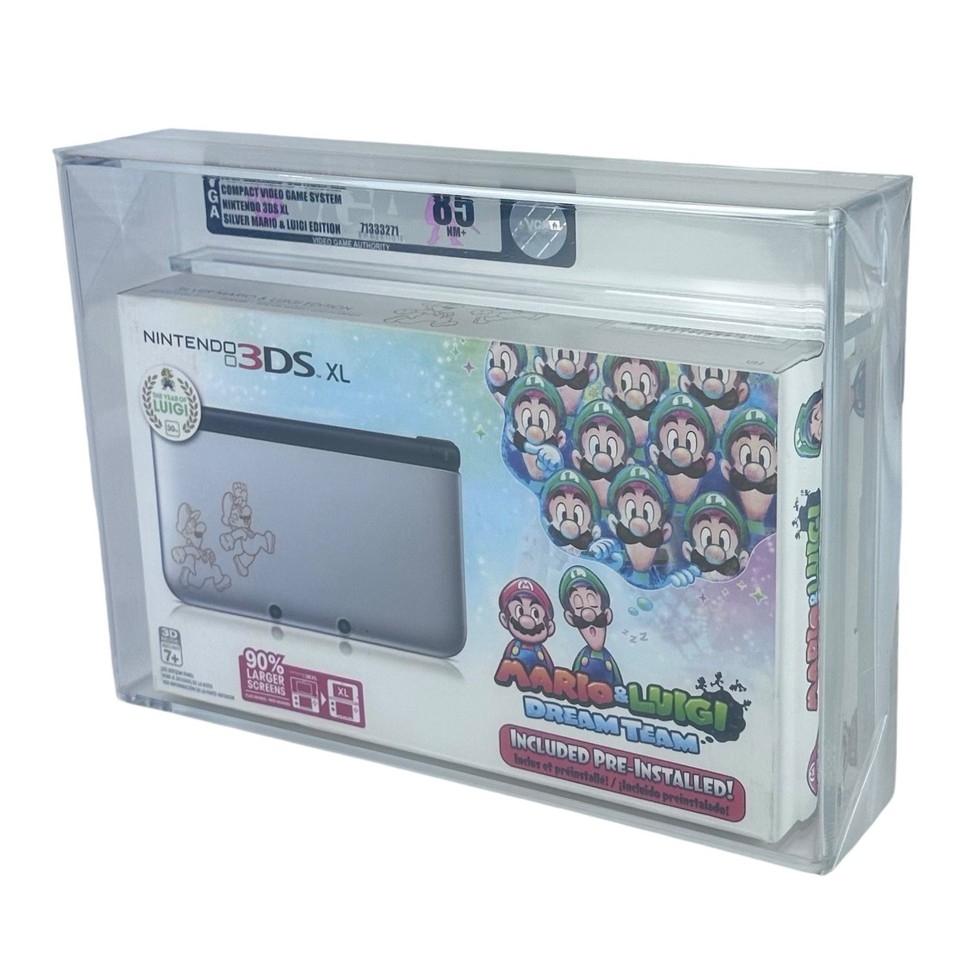 New Nintendo 3DS XL Silver Mario Luigi Dream Team Edition Console VGA ...