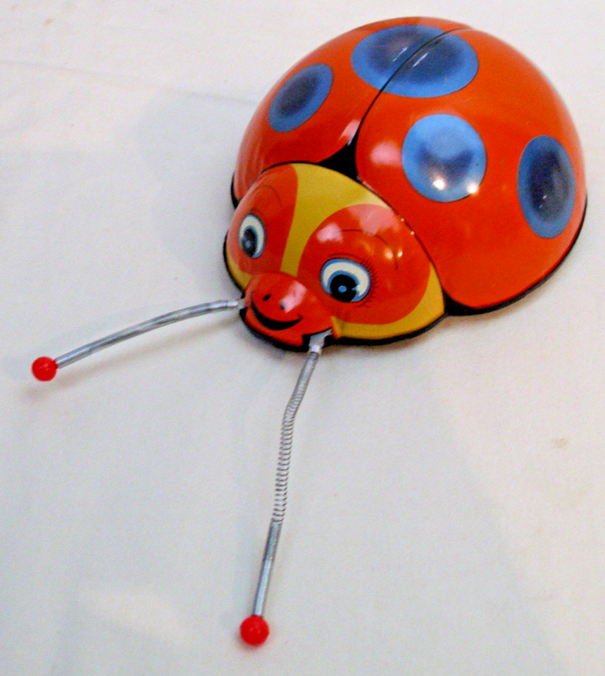 JITTER BUG TIN WIND UP CLOCK WORK TOY 1950s TN JAPAN WORKS BOXED | eBay