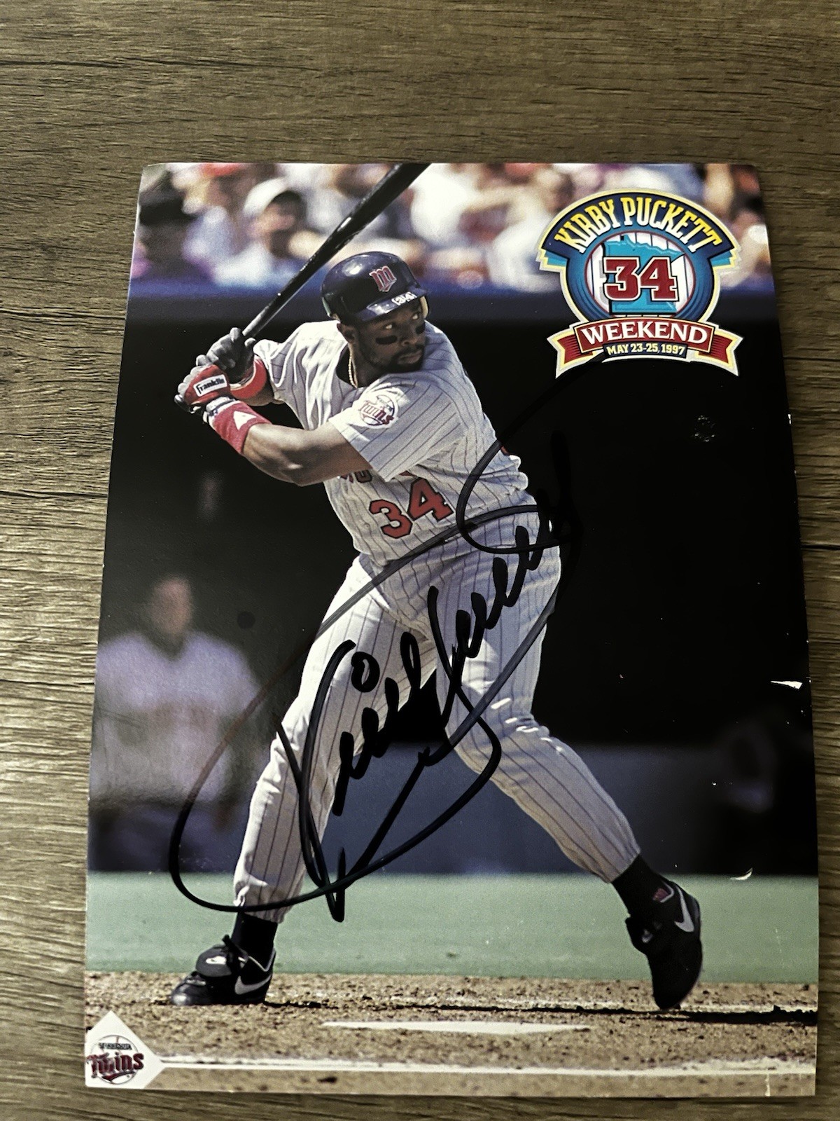 Barry Colla Kirby Puckett 34 Weekend Minnesota Twins Autographed MLB ...