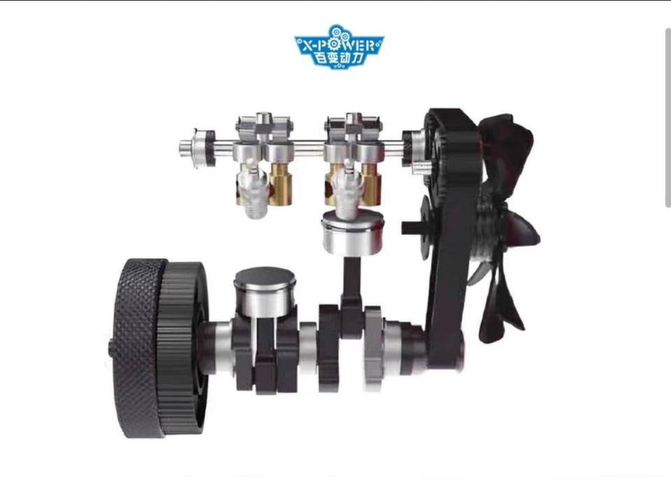 L200AC 4-Stroke 7cc 2-Cylinder Nitro mini Engine Kit & Ignition Module ...