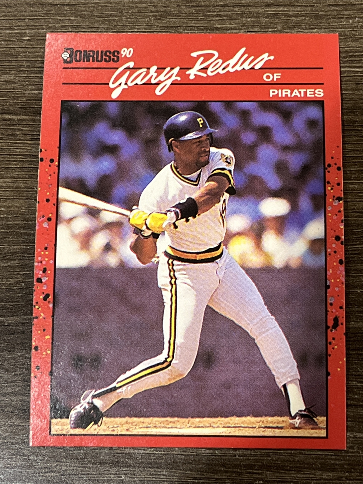 ERROR NO DOT 1990 DONRUSS BASEBALL CARD #597 GARY REDUS PIRATES PACK ...