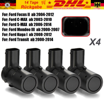 4x PDC Park Sensor für Ford C-Max Focus II III Kuga Mondeo III S~Max ...