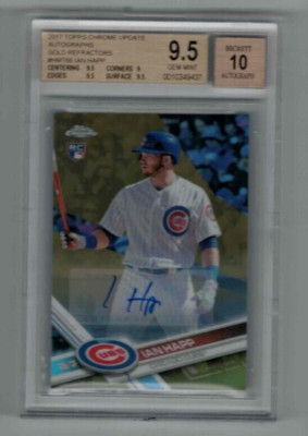 Ian Happ 2017 Topps Chrome Update Gold Refractor Auto RC #19/50 BGS 9.5 ...