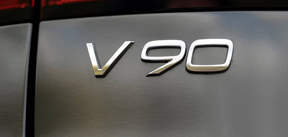 For VOLVO V90 Bright Silver Rear Boot Trunk Emblem Sticker Letter Badge ...