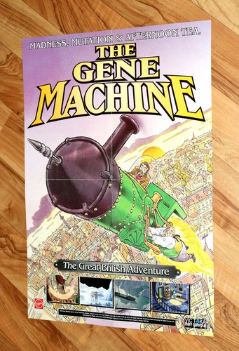 1996 The Gene Machine Video game Very Rare Old Poster DOS, MS-DOS ...