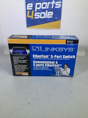 LINKSYS 10/100 5-Port Workgroup Switch MODEL EZXS55W-CA - NG N4E | eBay