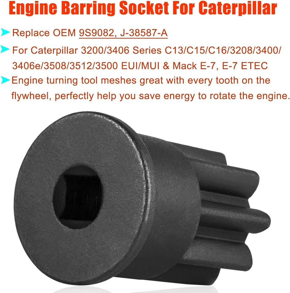 J-42083 9U-7227 Engine Barring Socket for Caterpillar CAT 3406E C-15 C ...
