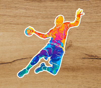 Handball Player Vinyl Sticker Decal Car Window Wall Bottle 3in | eBay