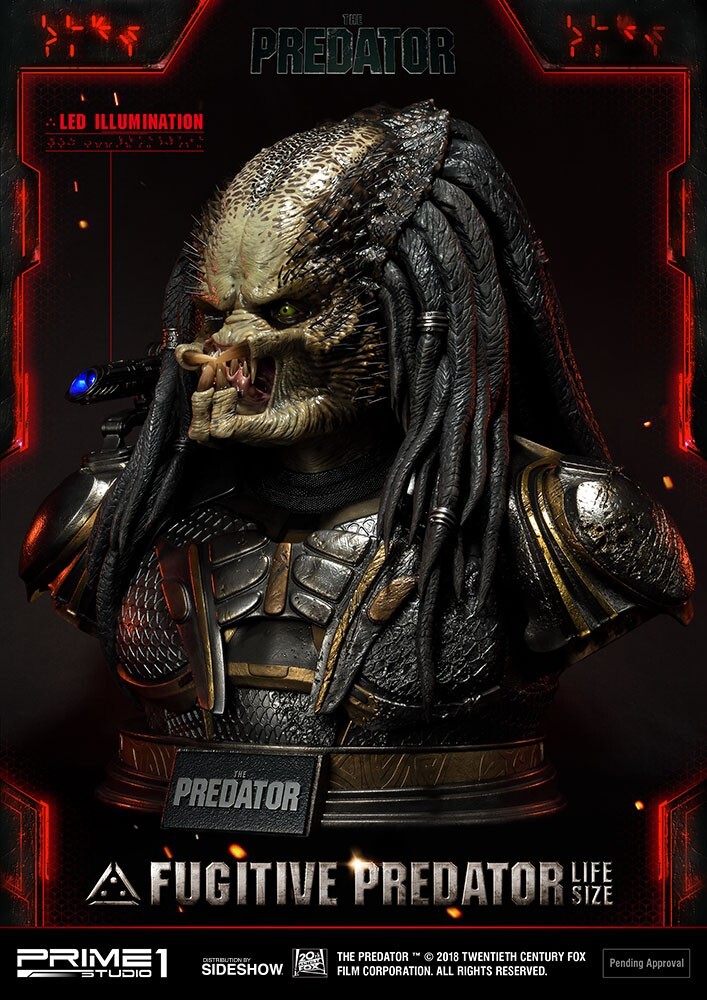 Fugitive Predator Life Size Bust Deluxe Version Prime 1 Studio Sideshow ...