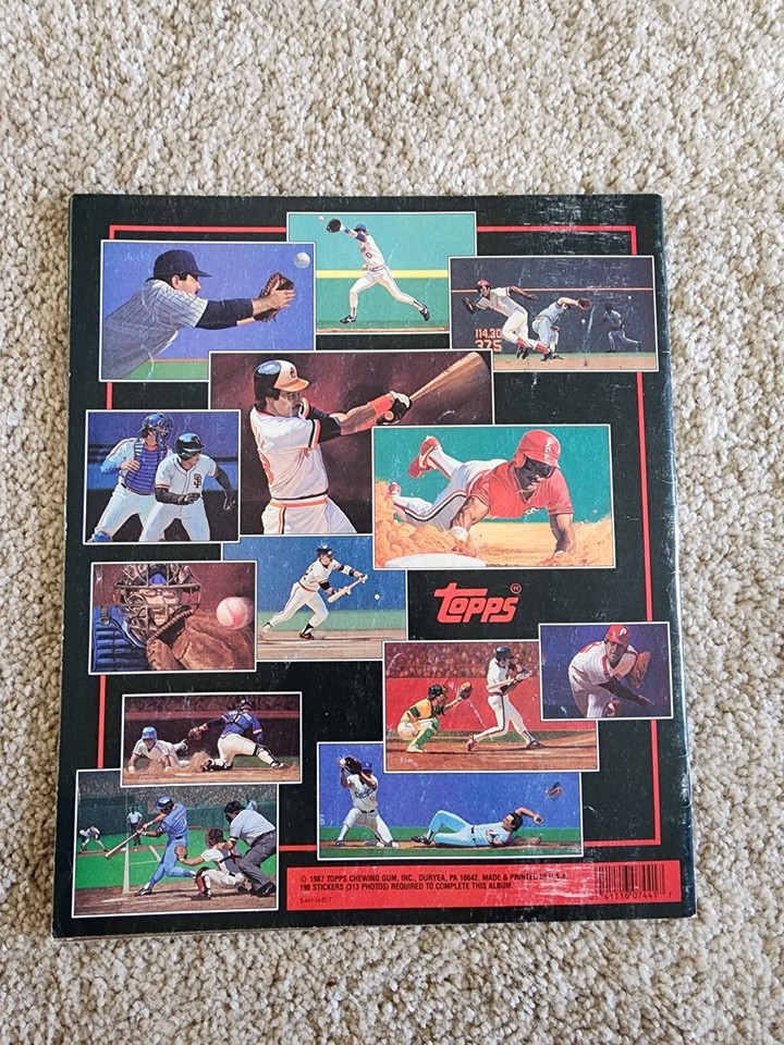 1987 Topps MLB Baseball Sticker Yearbook Unused Empty Mike Schmidt 1986 ...