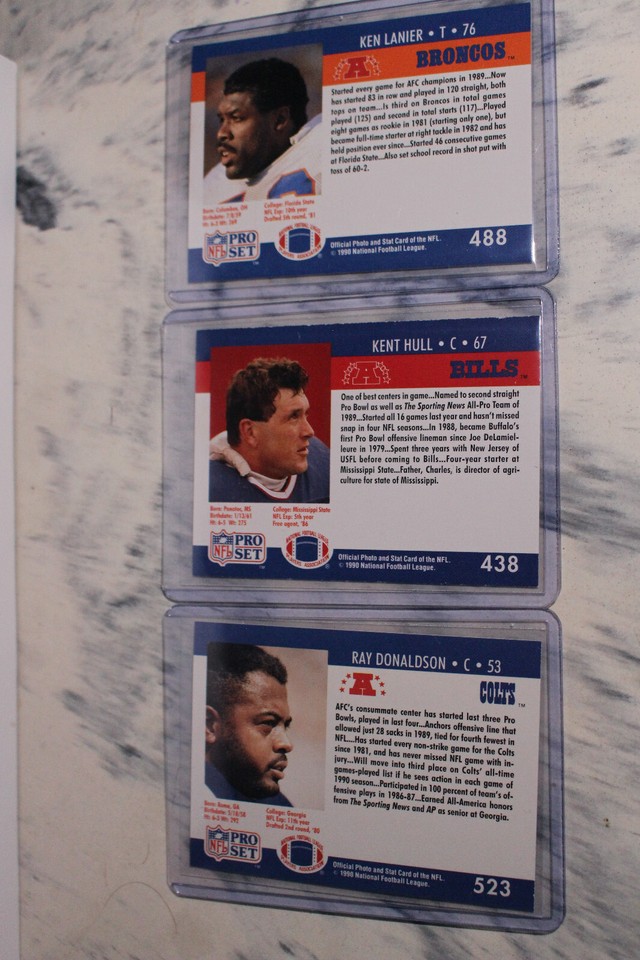 1990 NFL Pro Set Offensive LINEMEN Set Cards | eBay