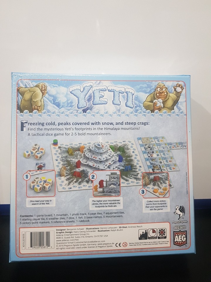 Board Game Yeti A Tactical Dice Game 14+ Something Different ...