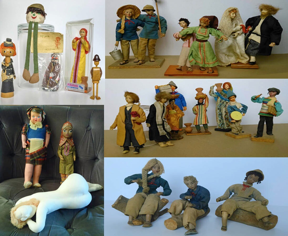 Old 25 Dolls Israel 1940-70s Hand Made Folk puppet Rabbi Jewish Art ...