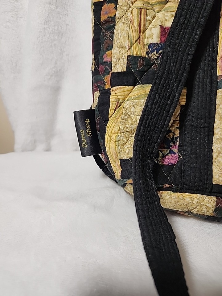 Donna Sharp Quilted Purse Brown Shoulder Bag Pockets Cottage Beach ...