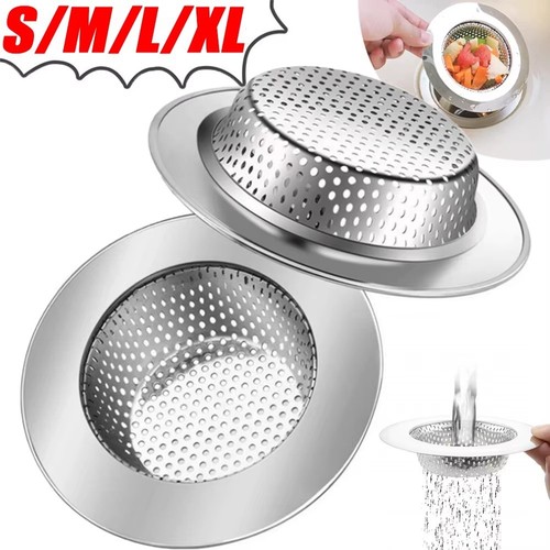 STAINLESS STEEL BATHTUB SINK SHOWER HAIR FOOD CATCHER DRAIN PLUG FILTER ...