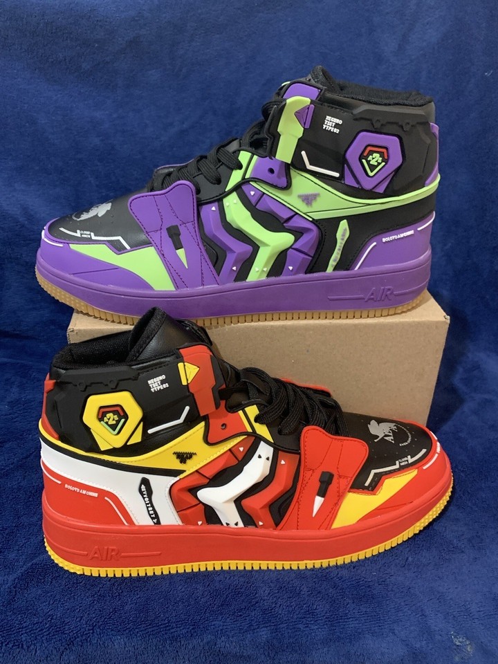 Custom AJ1 Evangelion Unit1-2 anime sneaker artwork shoes size EU45 ...