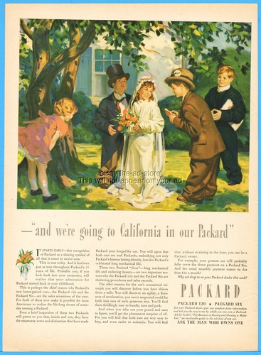 1937 Packard 120 Six Children Play Wedding Going to California Vintage ...