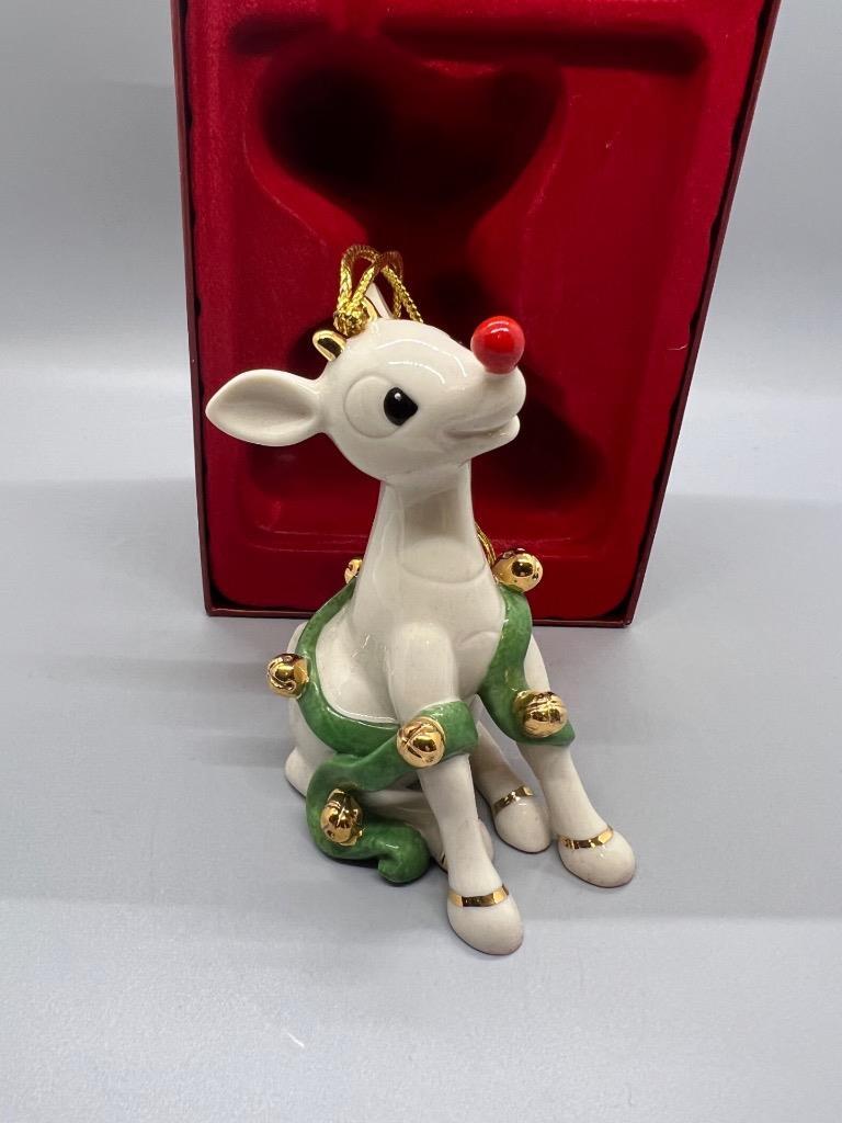 Lenox Rudolph Rings in the Holidays Whimsical Ornaments 24K Gold ...