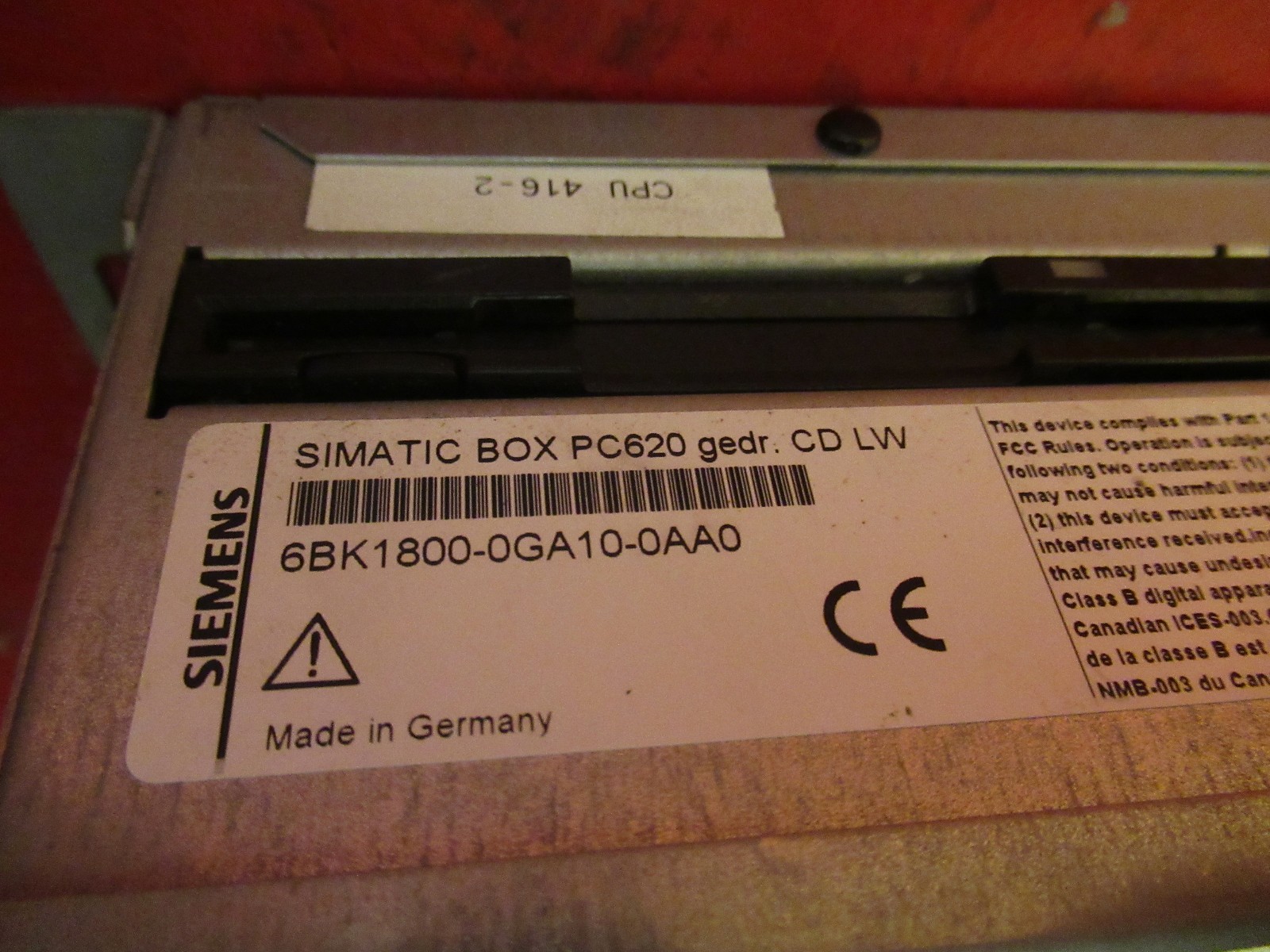 SIEMENS SIMATIC BOX PC 620 6BK1800-0GA10-0AA0 USED | eBay
