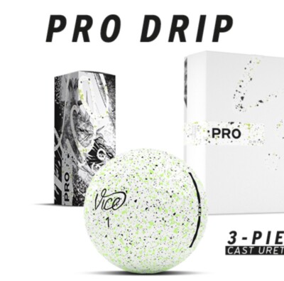 Vice Golf PRO DRIP LIME GREEN Balls New Sleeve - 3 Balls Brand New ...
