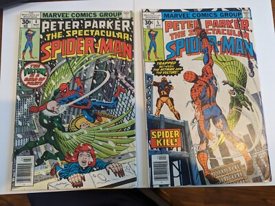Peter Parker, The Spectacular Spider-Man #4 & #5/1st Hitman/Bronze Age ...