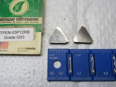 GREENLEAF TPEN-53P12RB CARBIDE MILLING INSERTS, GRADE G53 (5 PCS) NEW ...