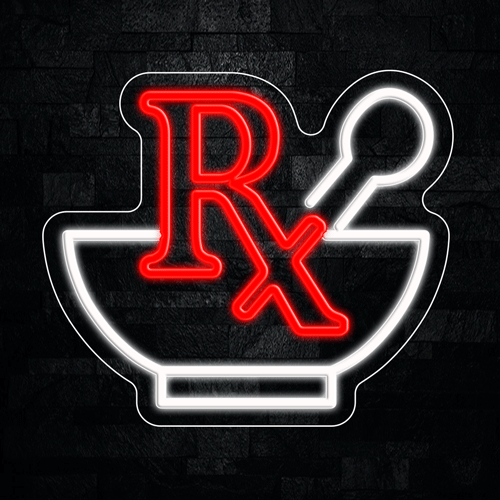 Pharmacy RX Neon LED Sign 15"L x 13"H #32595 | eBay