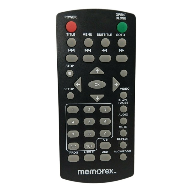 Memorex Original DVD Player Remote Control Model MVD2015/2016 Black w ...