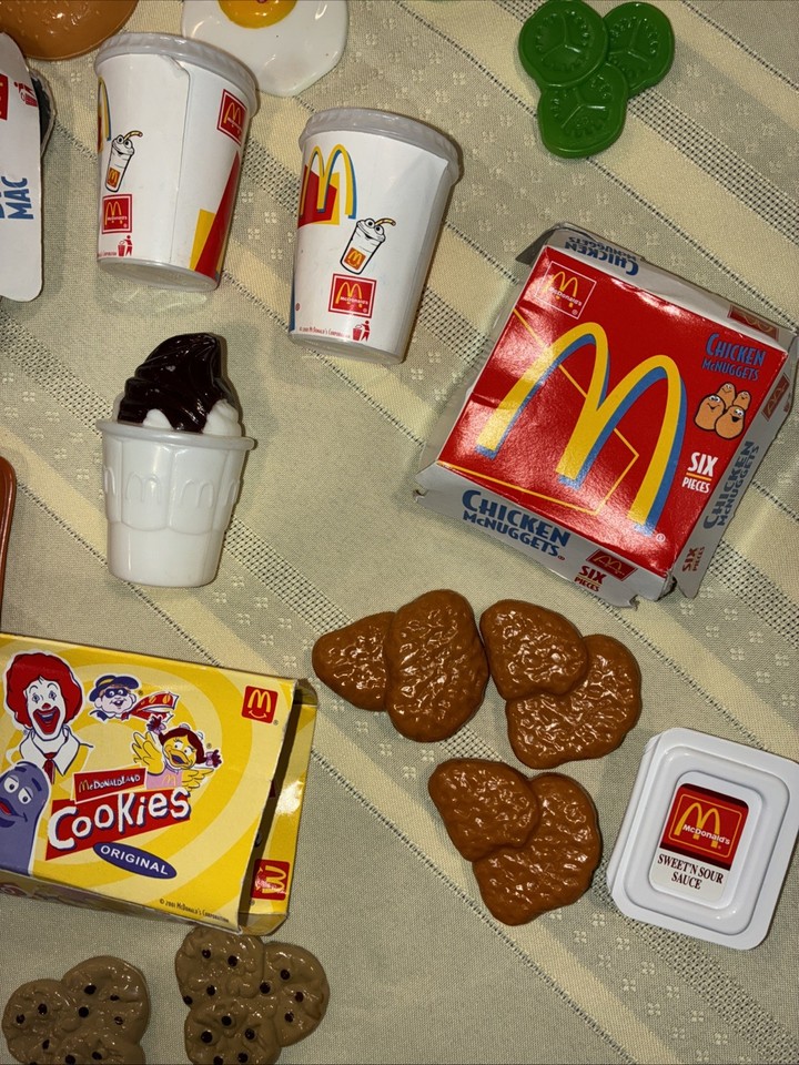 Vintage 2001 McDonald's Toy Play Food Set and Backpack ** Missing ...